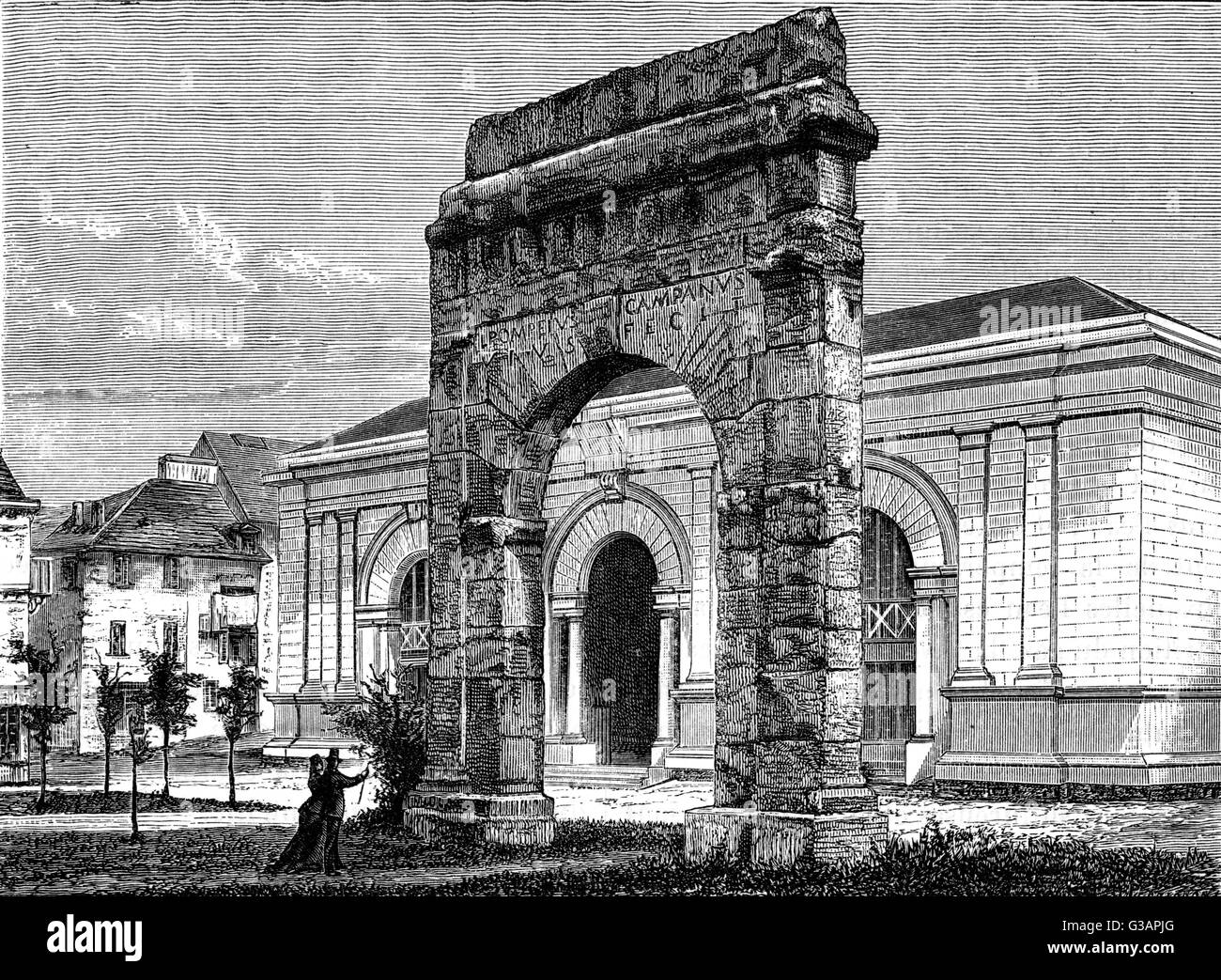 Aix-les-Bains, France - The Roman Arc and City Thermal Baths Stock ...