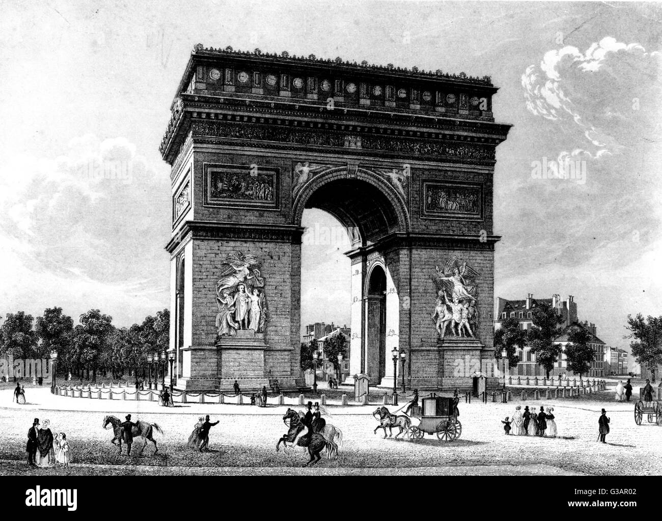 French paris arc de Black and White Stock Photos & Images - Alamy