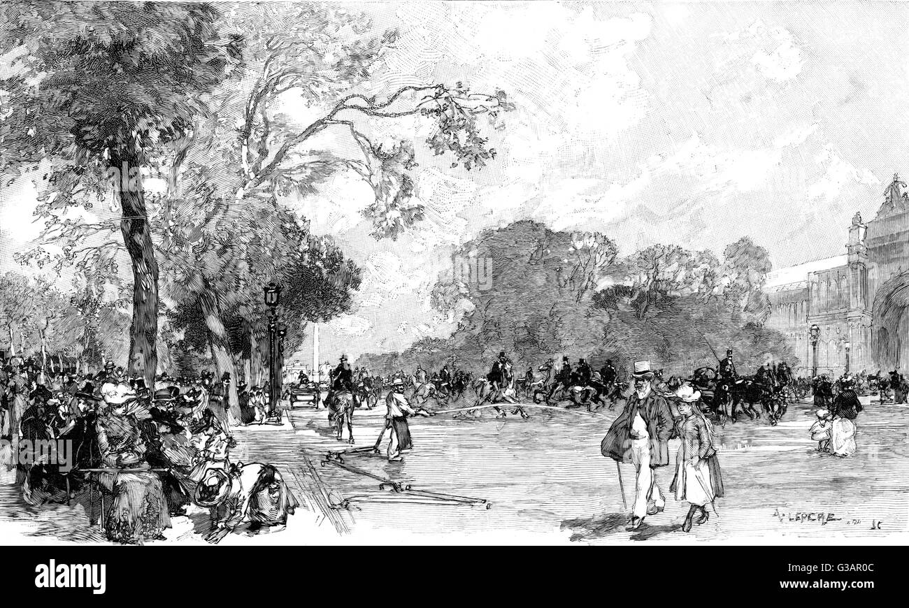 Paris, France - Champs-Elysees. Date: 1891 Stock Photo - Alamy