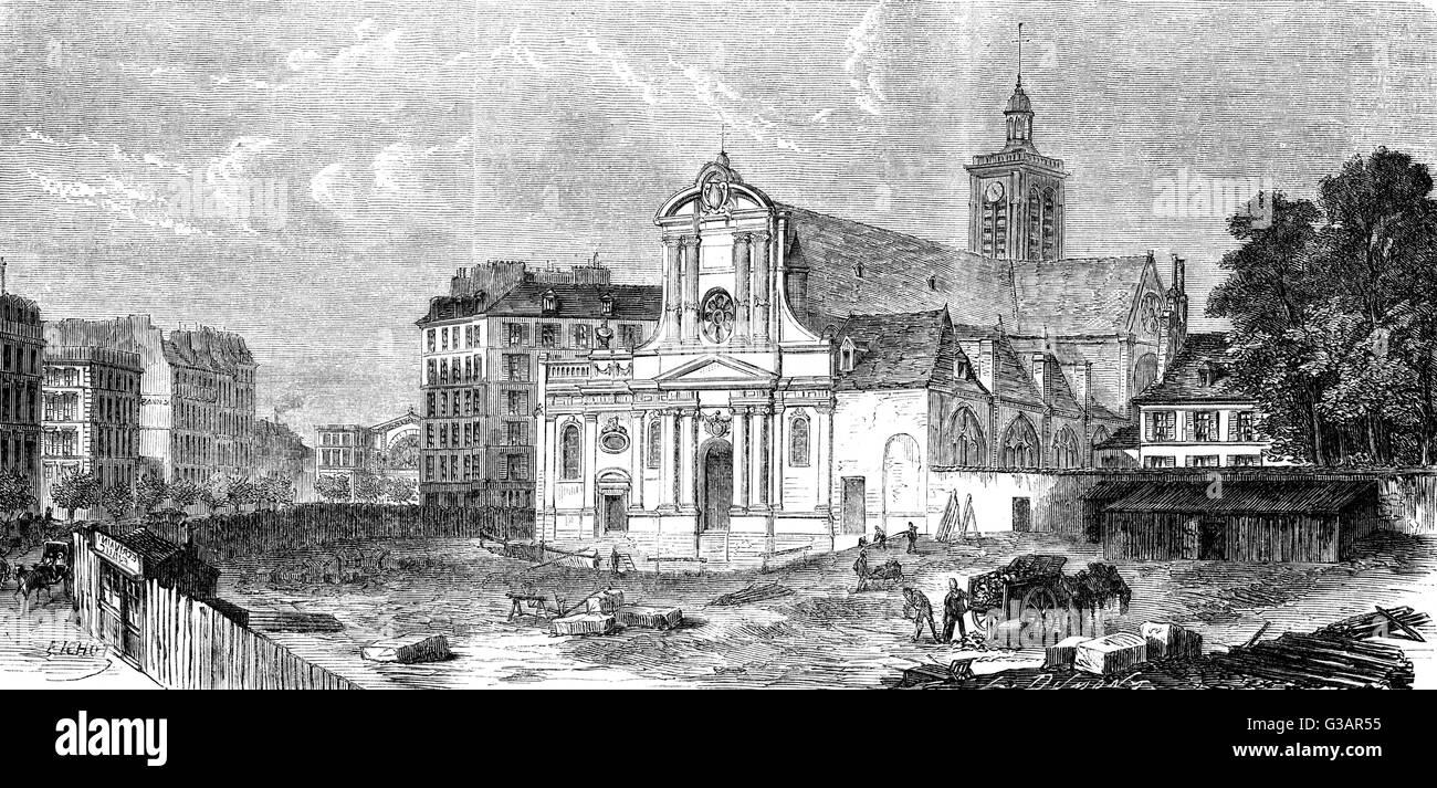 Paris, France - Eglise de Saint Laurent. Date: 1863 Stock Photo - Alamy