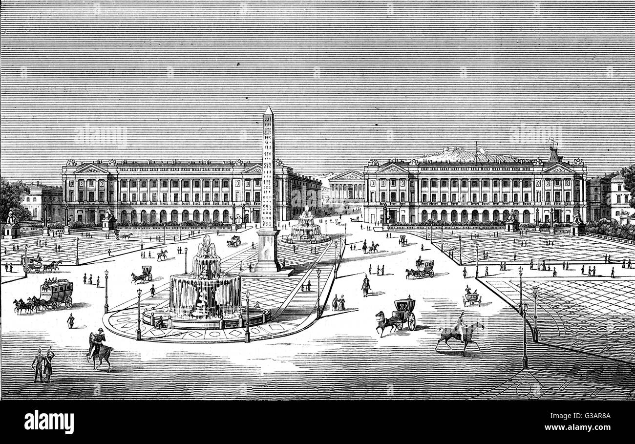 Paris, France - Place de la Concorde. Date: 1892 Stock Photo - Alamy