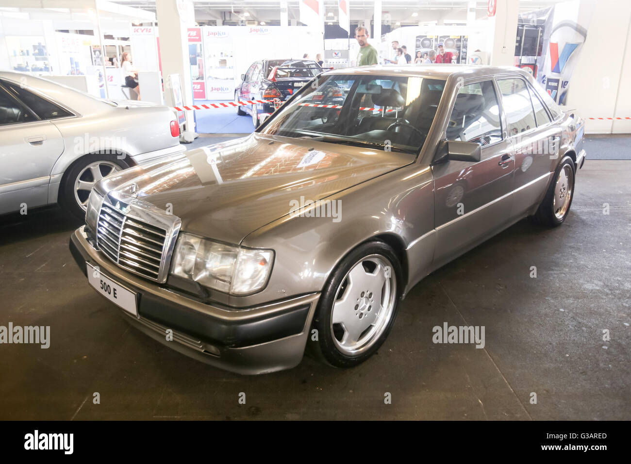 An older version of the Mercedes-Benz 500E automobile exhibited at Fast ...