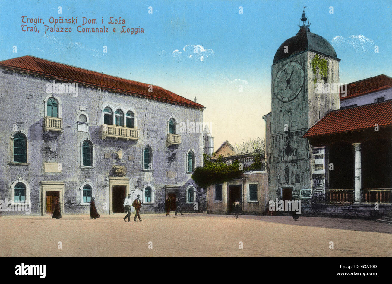 Town Hall and Loggia, Trau (Trogir), Croatia Stock Photo - Alamy