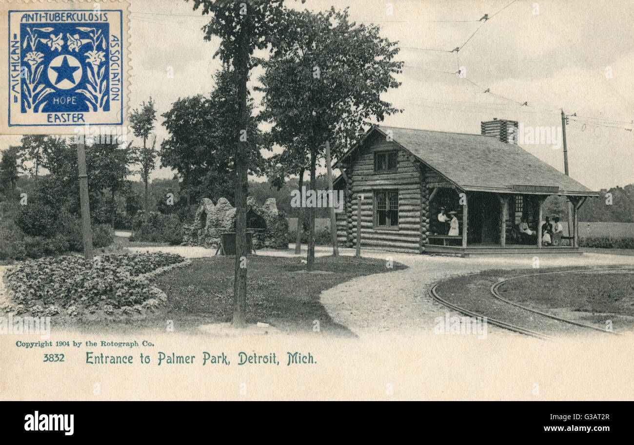 Entrance to Palmer Park, Detroit, Michigan, USA Stock Photo - Alamy