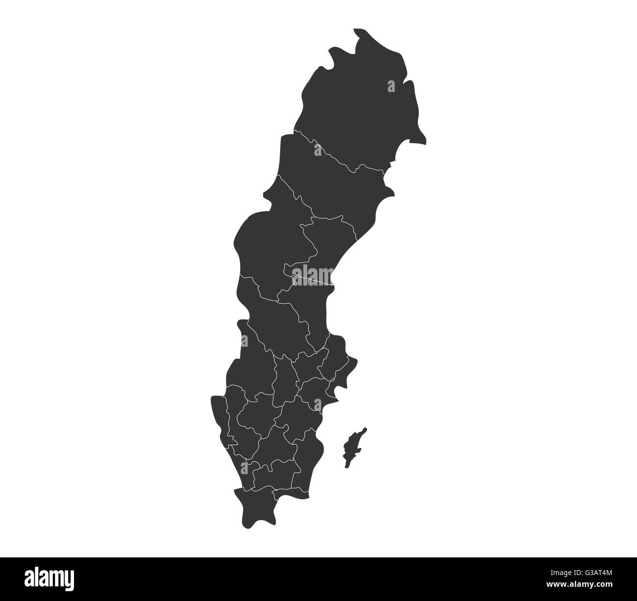 map of sweden Stock Photo - Alamy