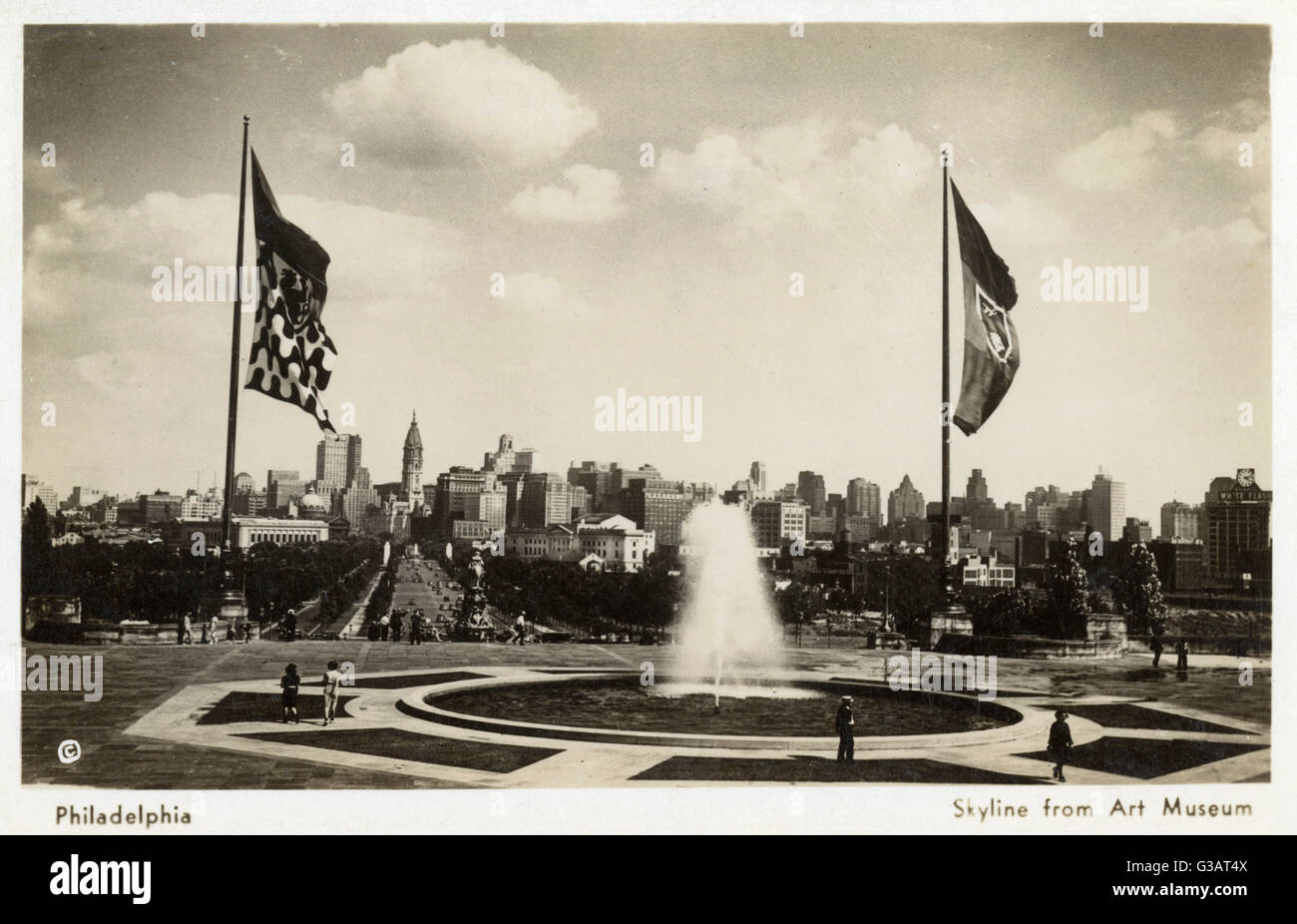 Philadelphia flag city hall hi-res stock photography and images - Alamy
