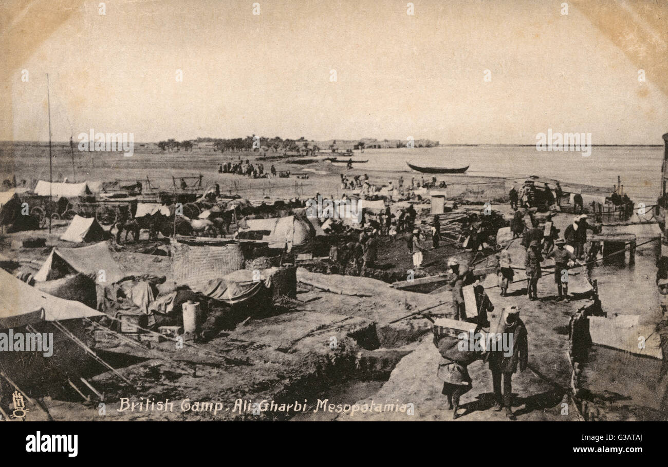 WWI - Iraq - Mesopotamian Front - British Camp at Ali Gharbi (Ghrabi ...