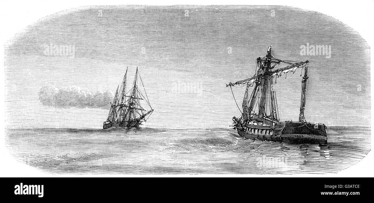 A derelict ship discovered, 1856 Stock Photo - Alamy