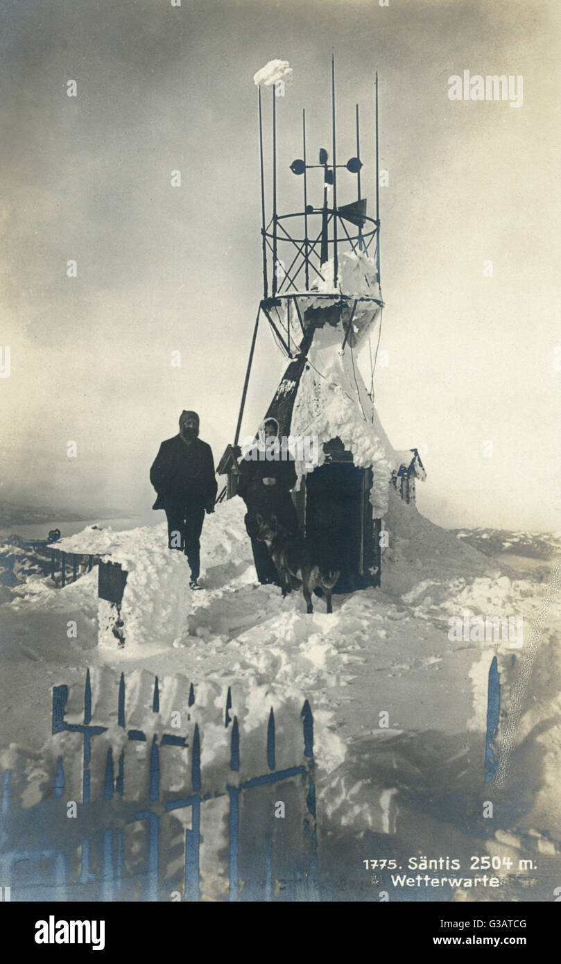 Weather station at Santis, Alpstein, NE Switzerland Stock Photo - Alamy