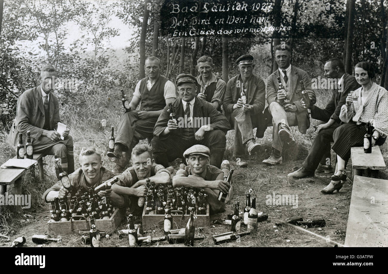 People enjoying a beer picnic, Germany Stock Photo - Alamy