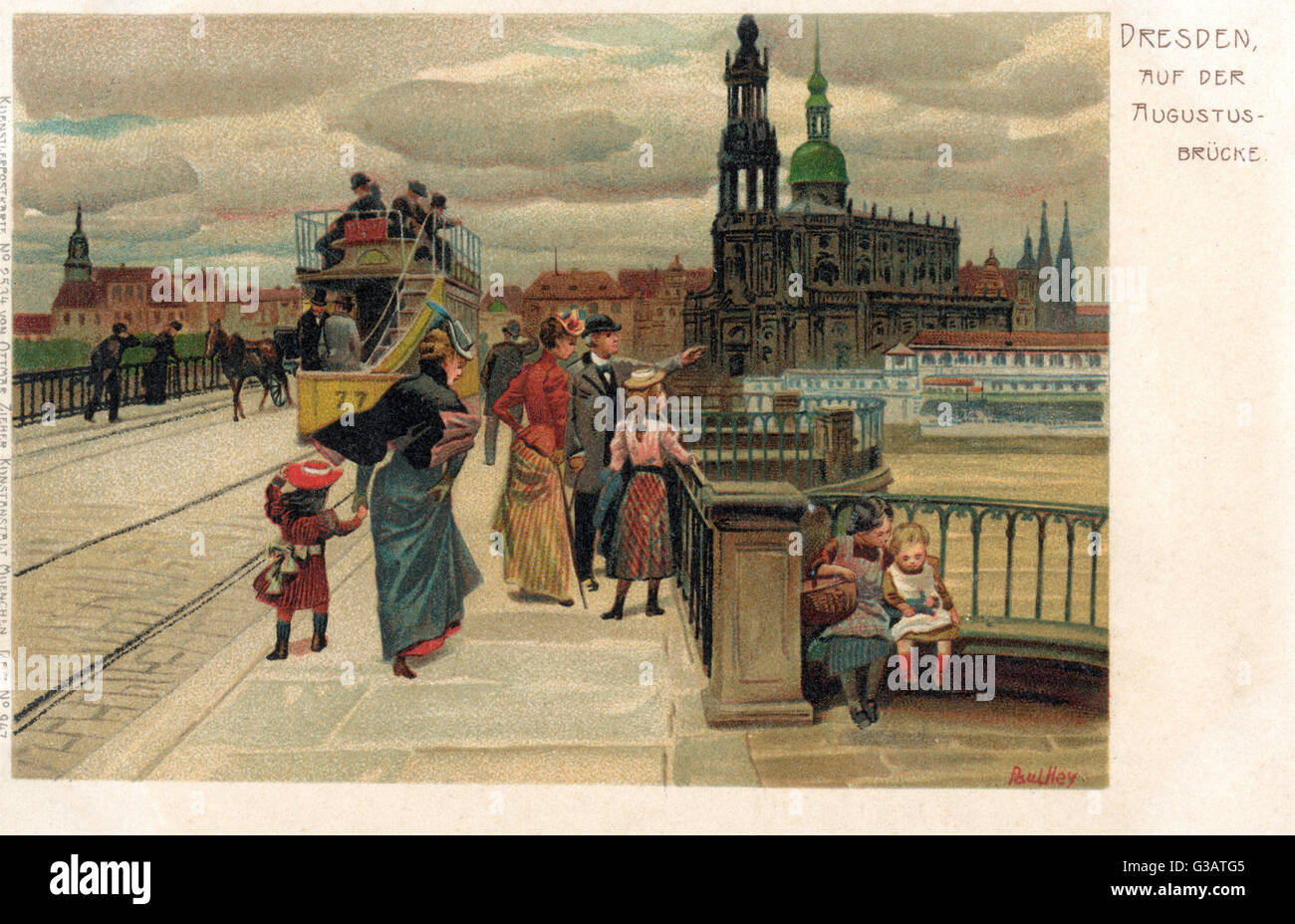 People on the Augustus Bridge, Dresden, Germany Stock Photo - Alamy