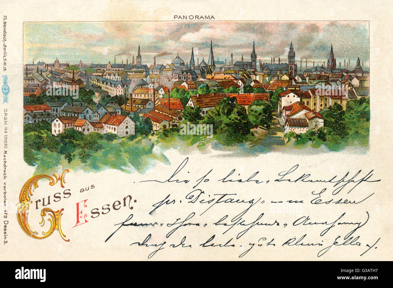 Greetings postcard from Essen, Germany Stock Photo - Alamy