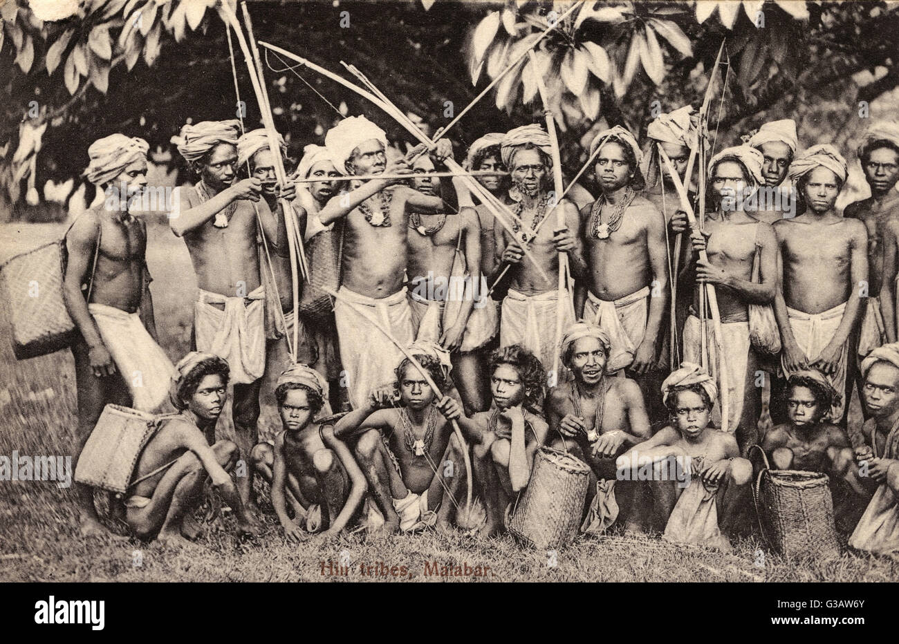 Men of the Hill Tribes of Malabar, southern India Stock Photo - Alamy