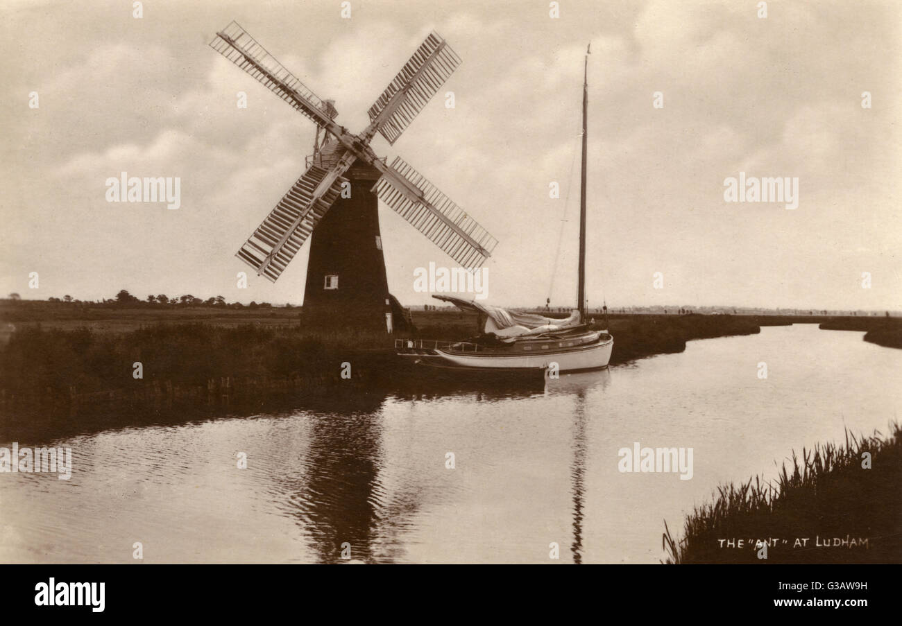 The 'Ant' Windmill at Ludham, Norfolk Broads Stock Photo - Alamy