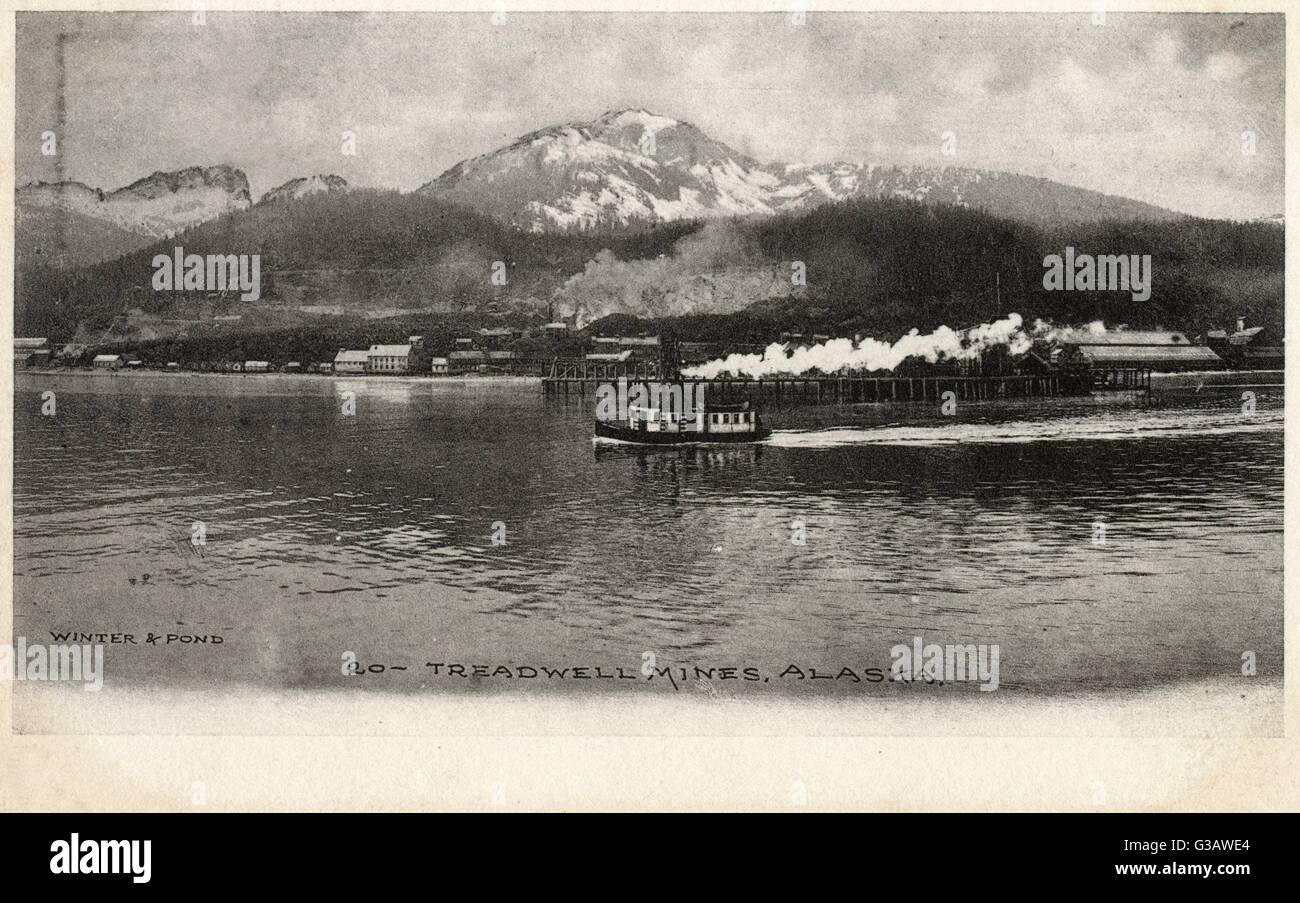 Treadwell Mines, Douglas Island, east of Juneau, Alaska, USA. Date ...