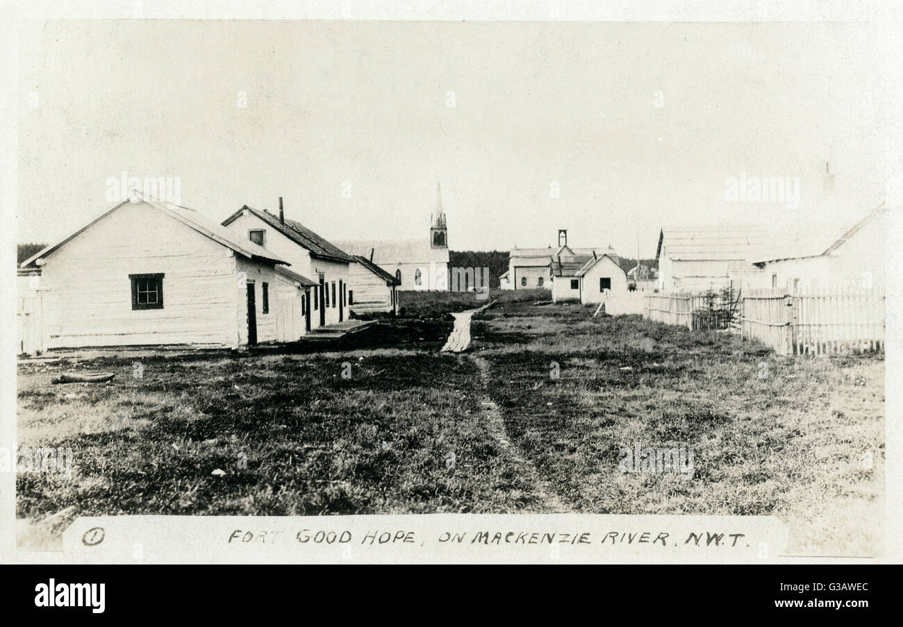 Fort Good Hope, Mackenzie River, North West Territory, Canada. Date ...