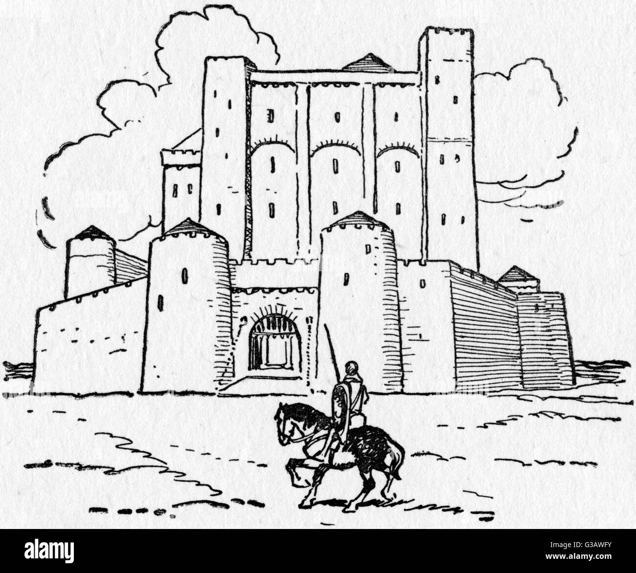 Typical Norman Castle Stock Photo - Alamy