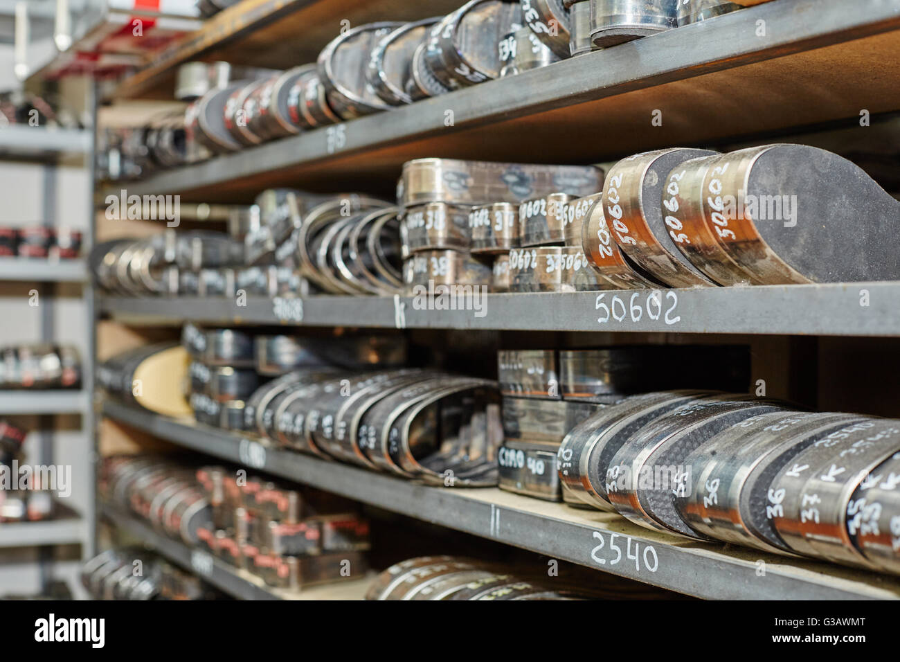 Metal molds for manufacturing insoles Stock Photo - Alamy