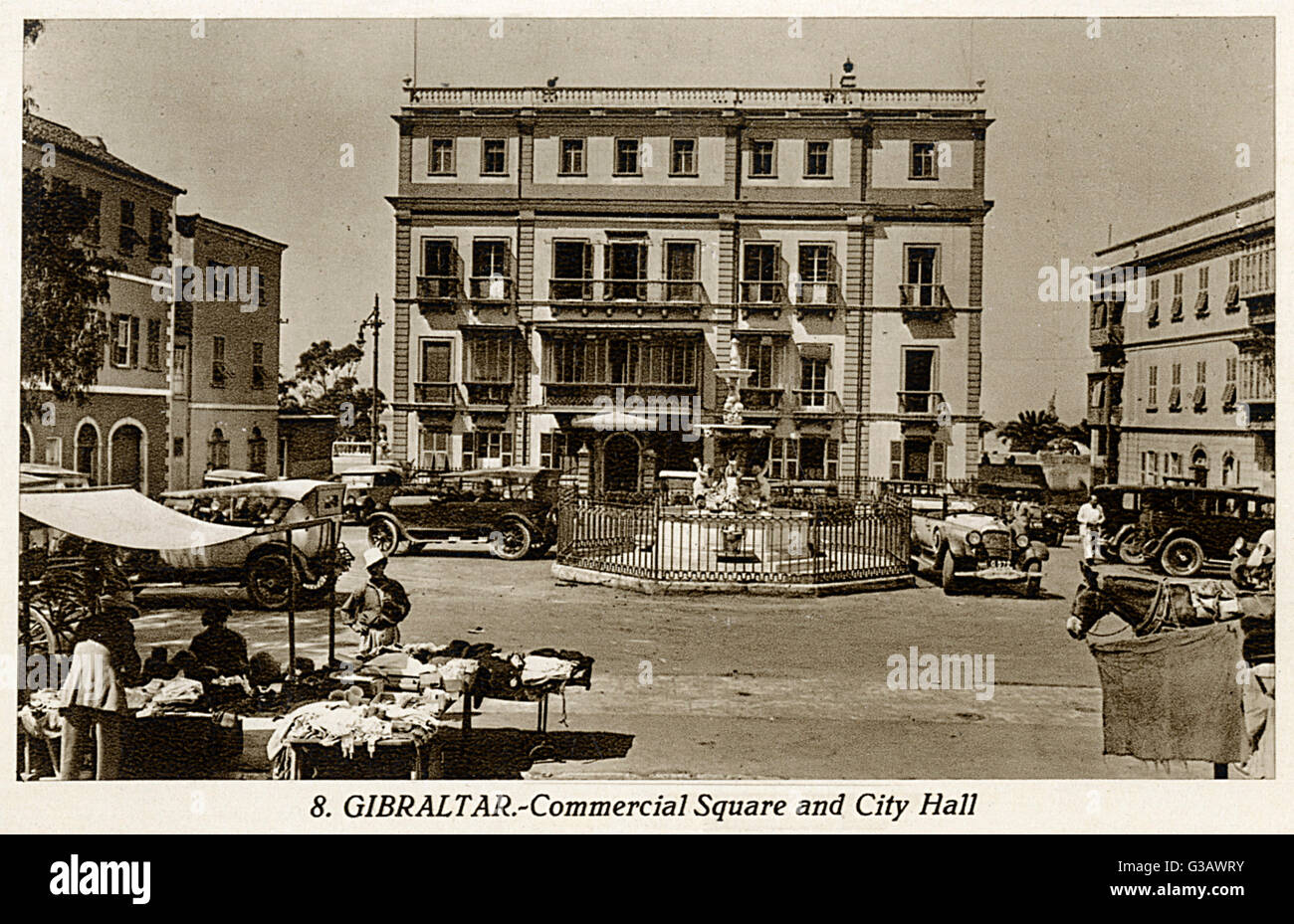 Commercial Square and City Hall, Gibraltar Stock Photo - Alamy