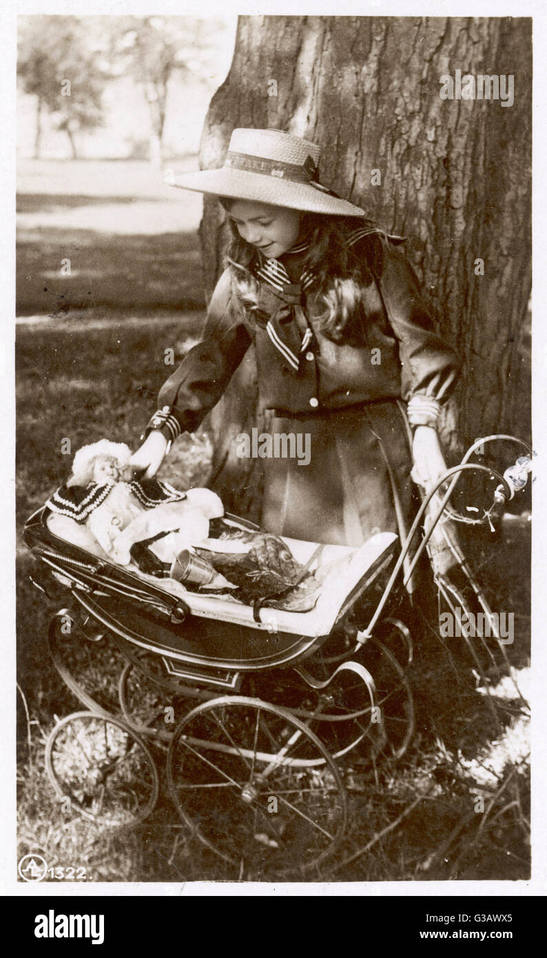 SAILOR GIRL WITH PRAM Stock Photo - Alamy