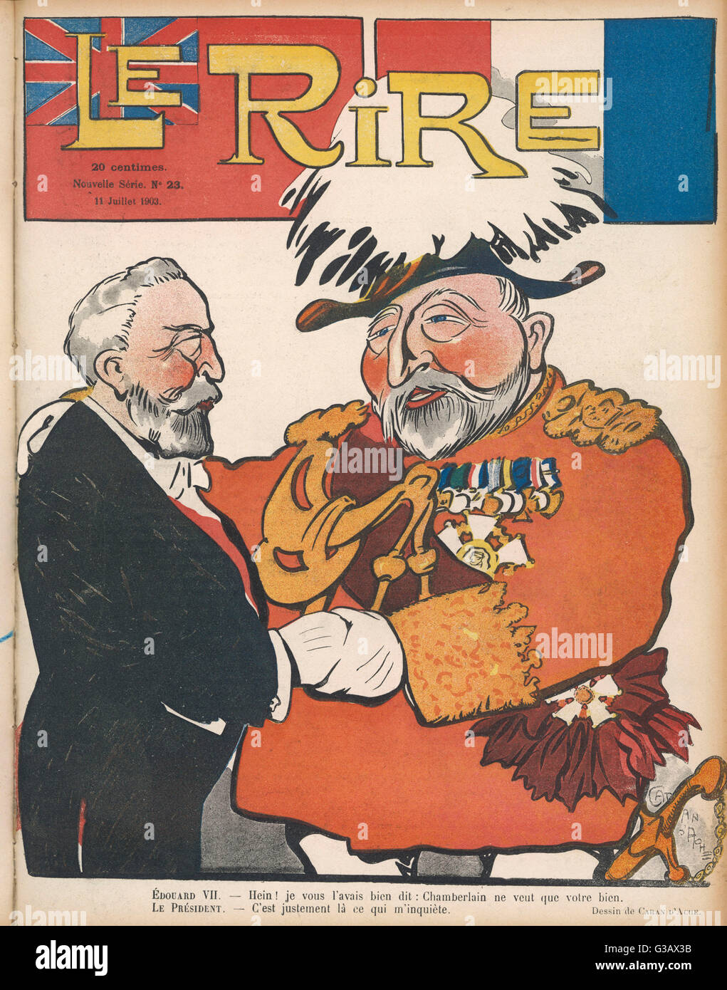 Edward Vii With Emile Loubet President Of France At The Time Of The