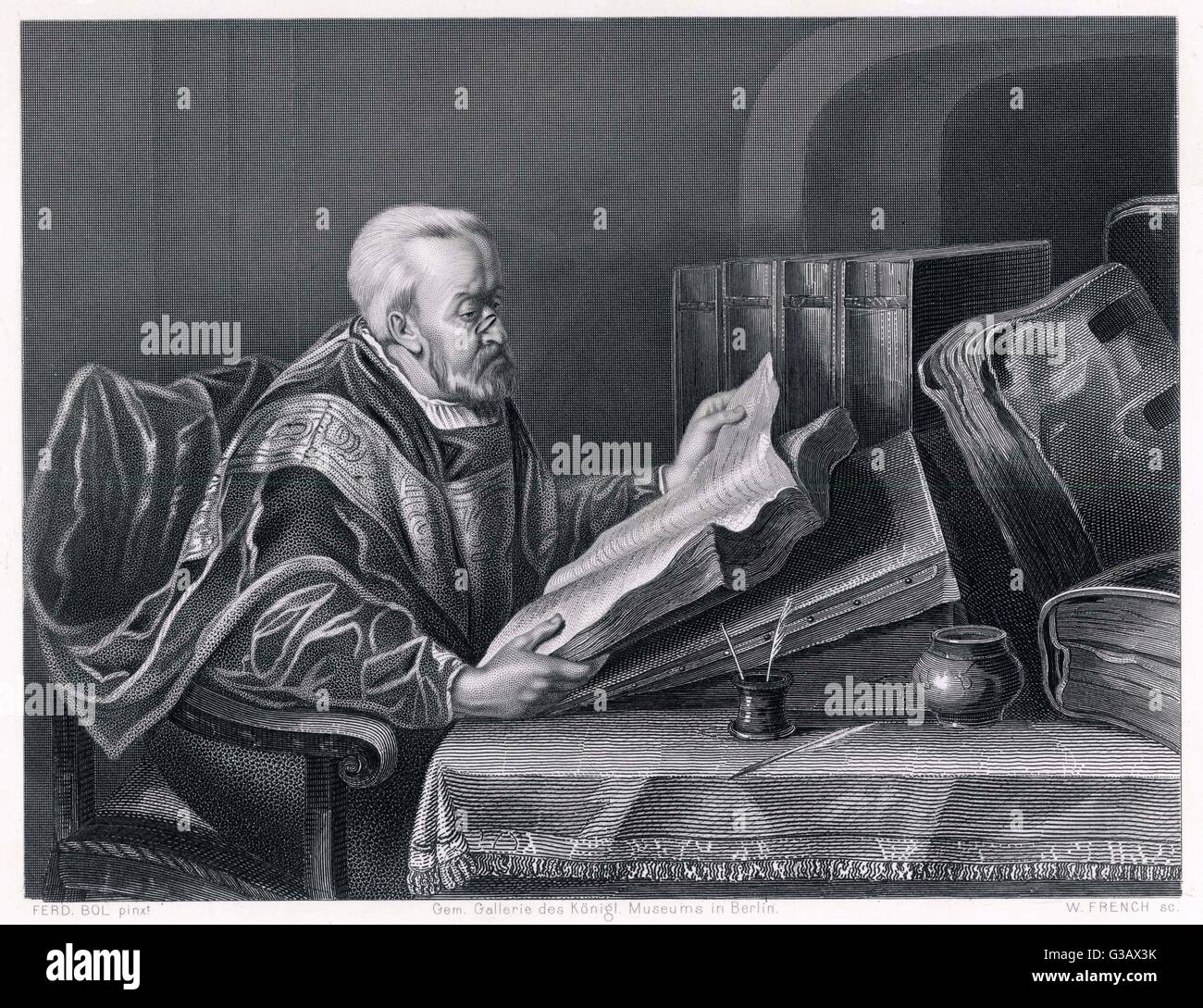 SCHOLAR READING JOURNAL Stock Photo - Alamy