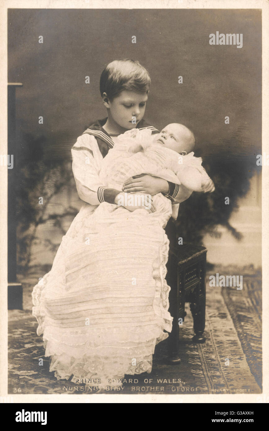 EDWARD VIII/BABY GEORGE Stock Photo - Alamy