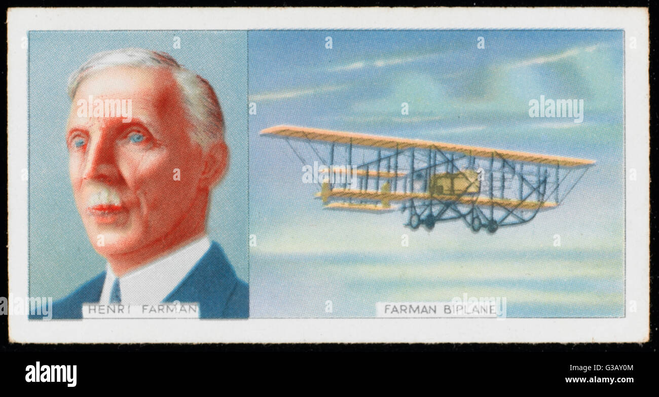 Henri Farman - Biplane Stock Photo - Alamy