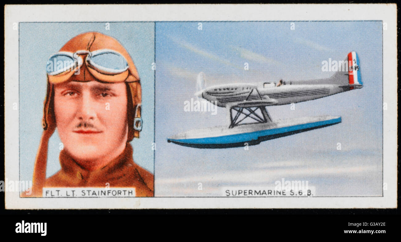 Flight Lieutenant George Hedley Stainforth, British aviator, and the ...