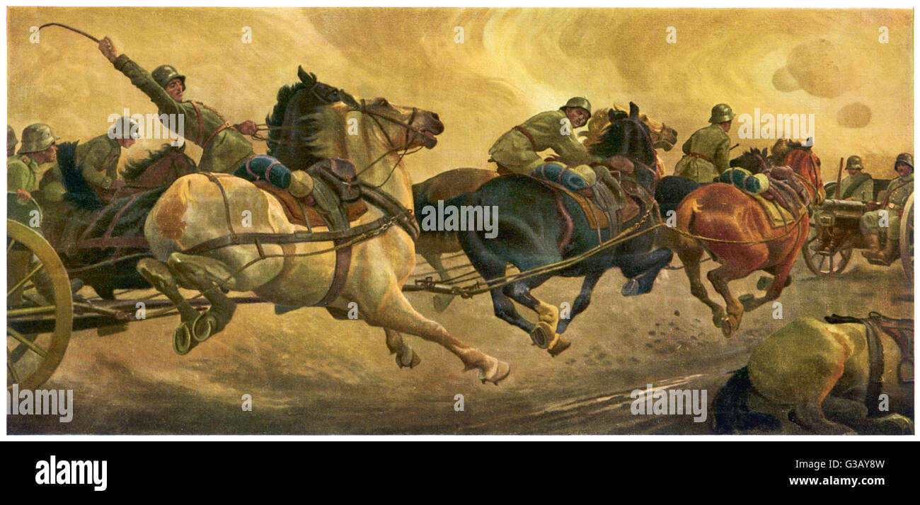 GERMAN ARTILLERY ON MOVE Stock Photo - Alamy