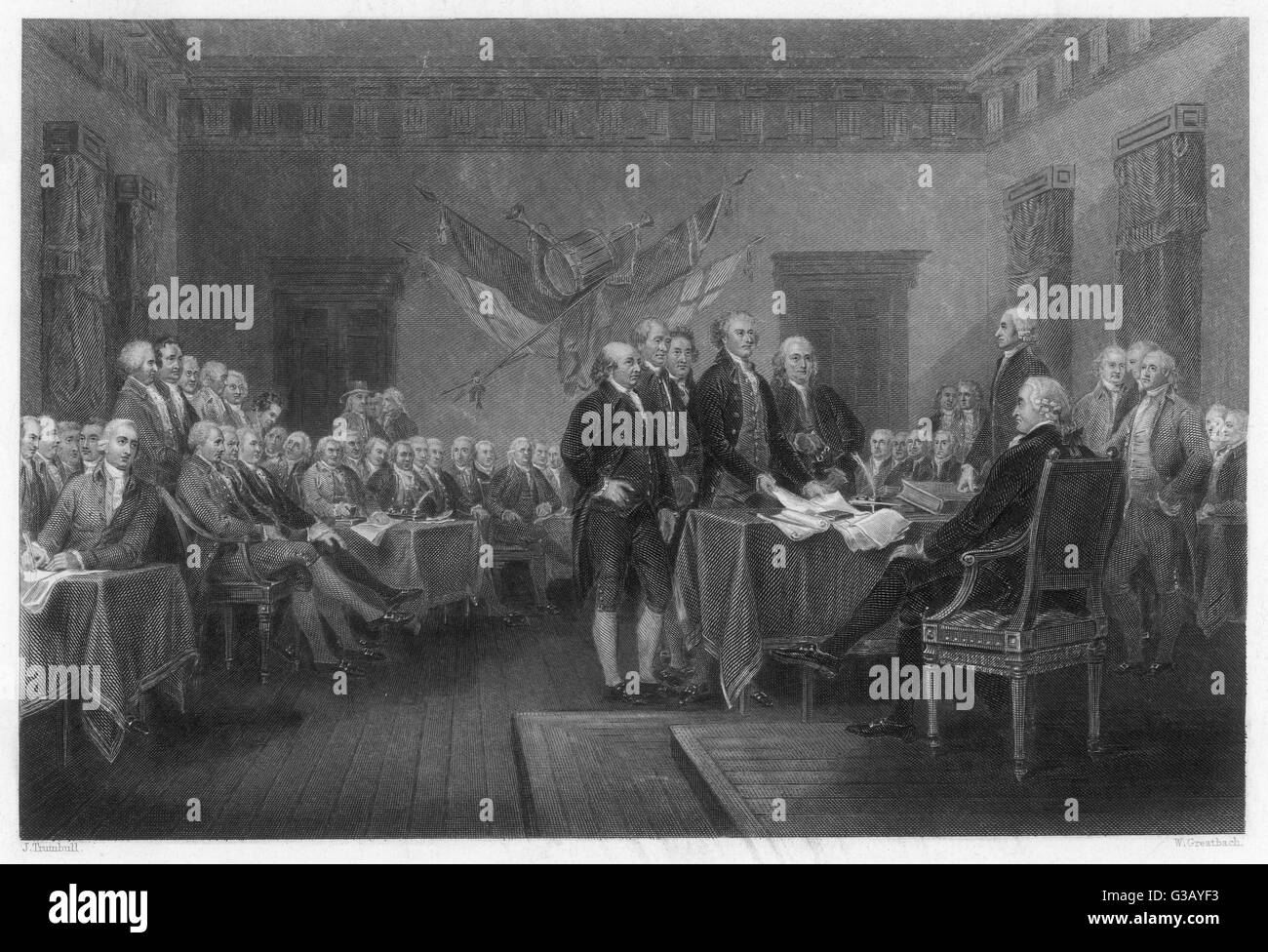Signing Of The Declaration Of Independence Black And White