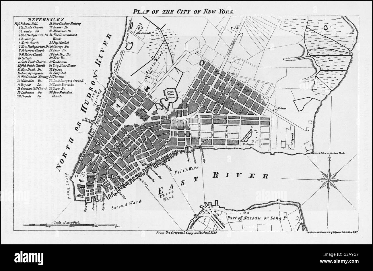 Map new york plan Black and White Stock Photos & Images - Alamy