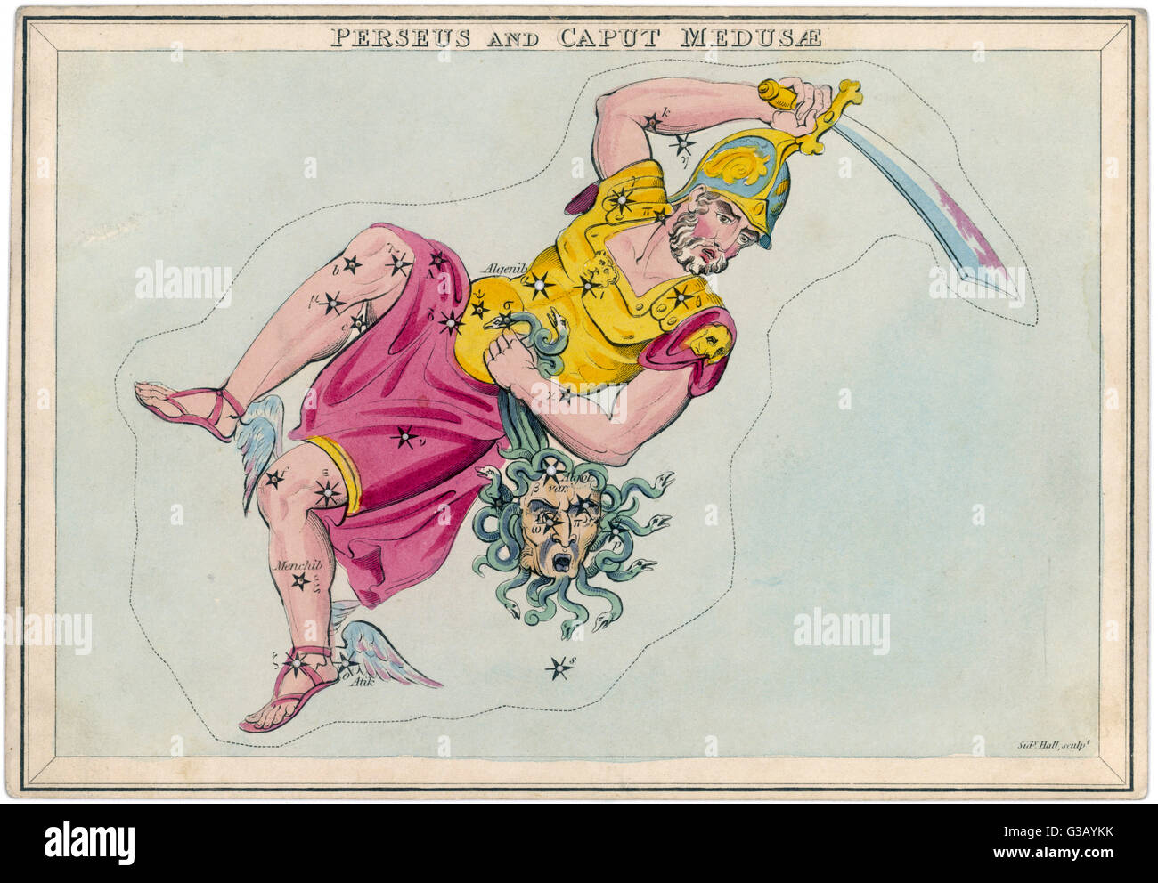 PERSEUS STAR MAP Stock Photo - Alamy