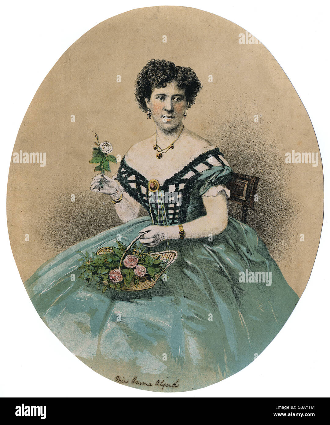 FEMALE TYPE/ROSES 1860S Stock Photo - Alamy