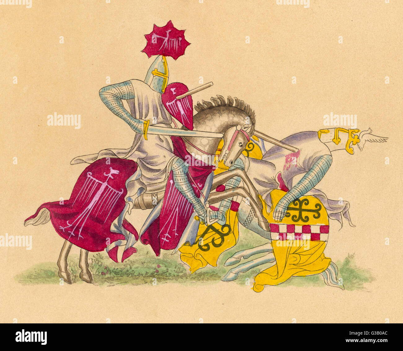 ENGLISH KNIGHTS FIGHTING Stock Photo - Alamy