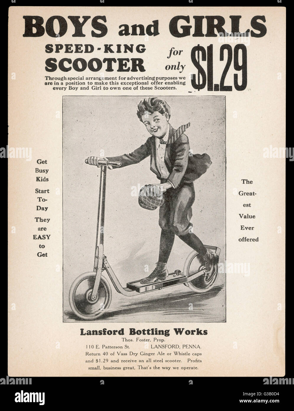 SPEED-KING STEEL SCOOTER Stock Photo - Alamy