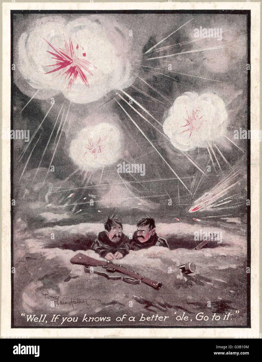 CARTOON ON THE TRENCHES Stock Photo - Alamy