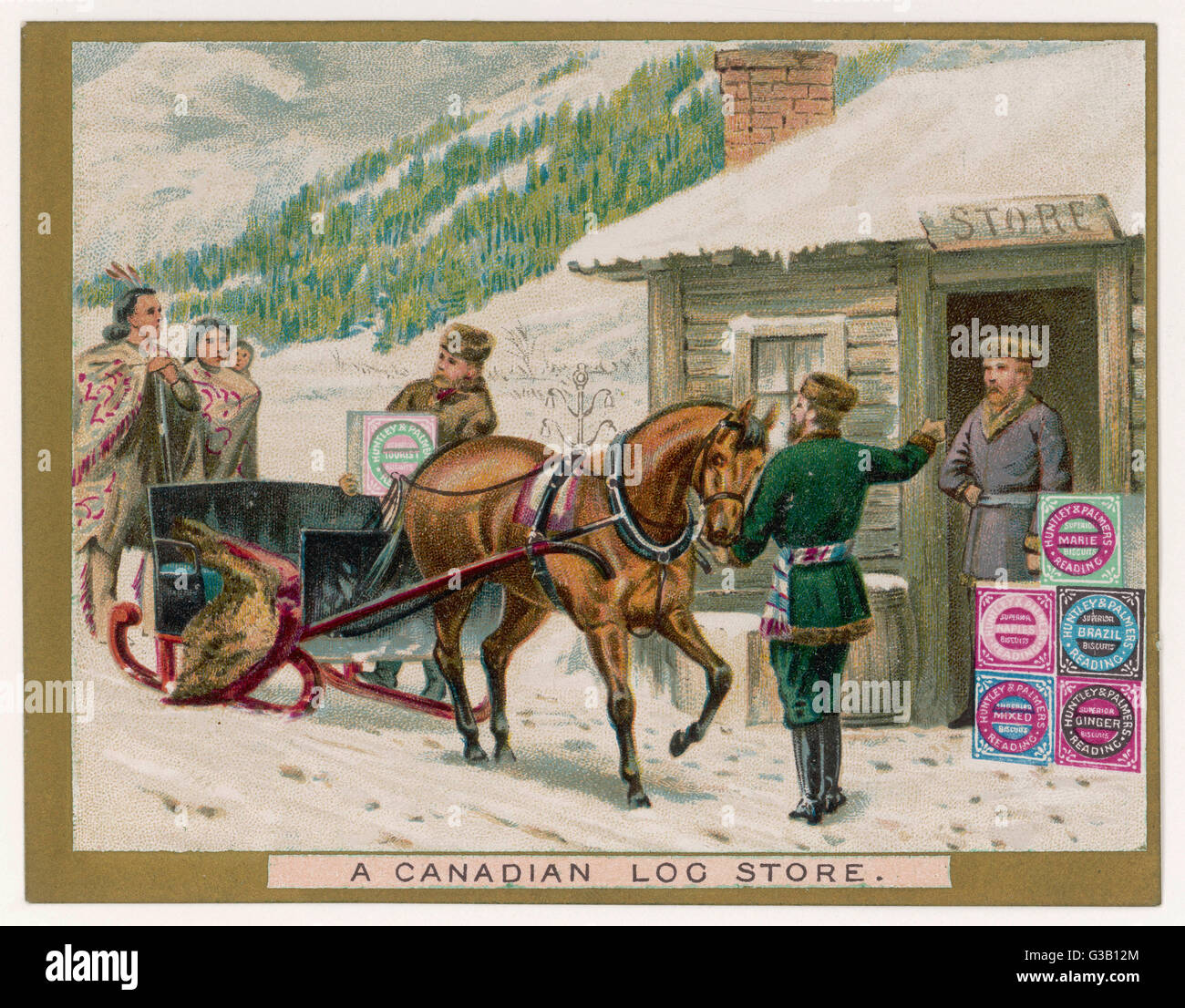 HUNTLEY CANADA LOG 1890 Stock Photo - Alamy
