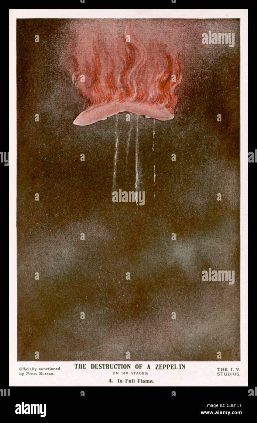 DESTRUCTION OF ZEPPELIN Stock Photo - Alamy