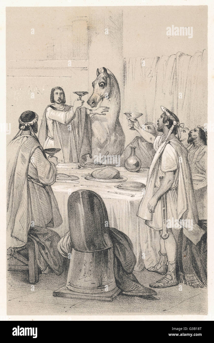 GAIUS CAESAR CALIGULA Roman emperor with his horse, Incitatus, who ...