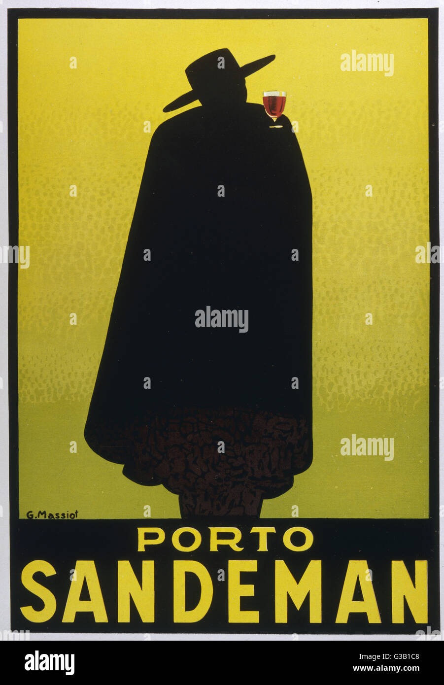Sandeman Port - the famous silhouette Date: 1934 Stock Photo - Alamy