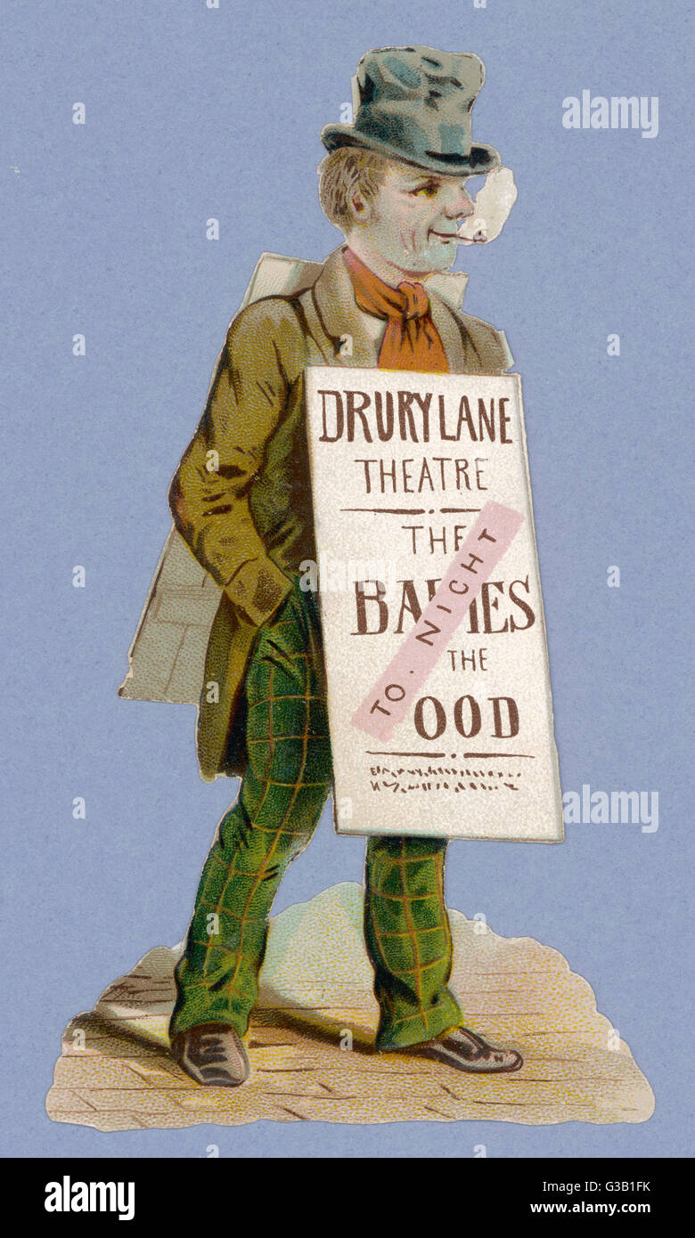 ADVERT/SANDWICH MAN 19C Stock Photo - Alamy