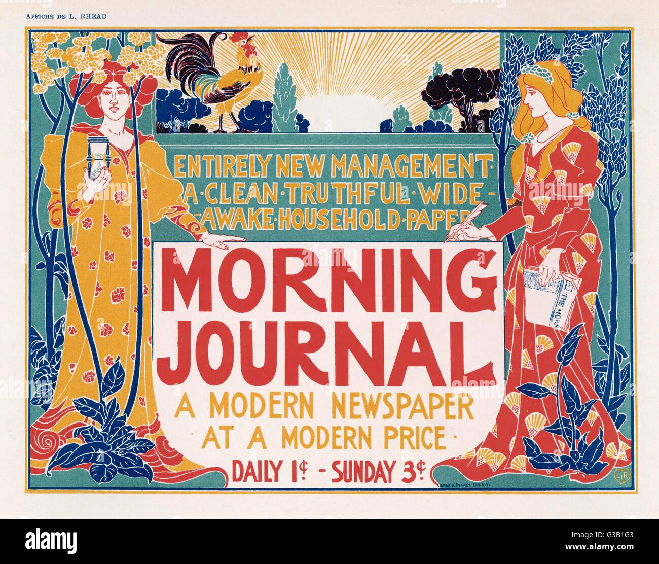 Poster for the Morning Journal, New York - a modern newspaper at a ...