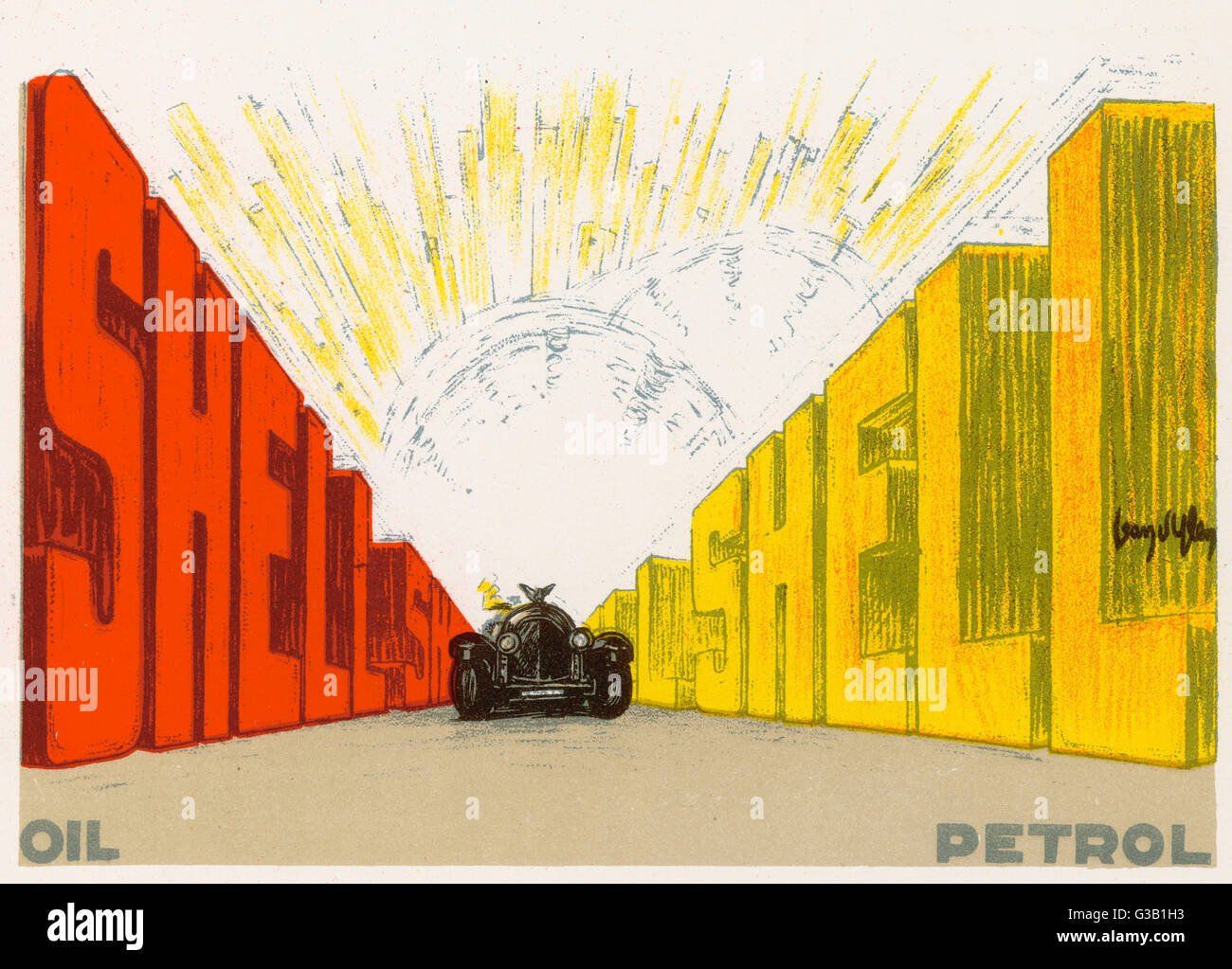 ADVERT/SHELL OIL 1929 Stock Photo - Alamy