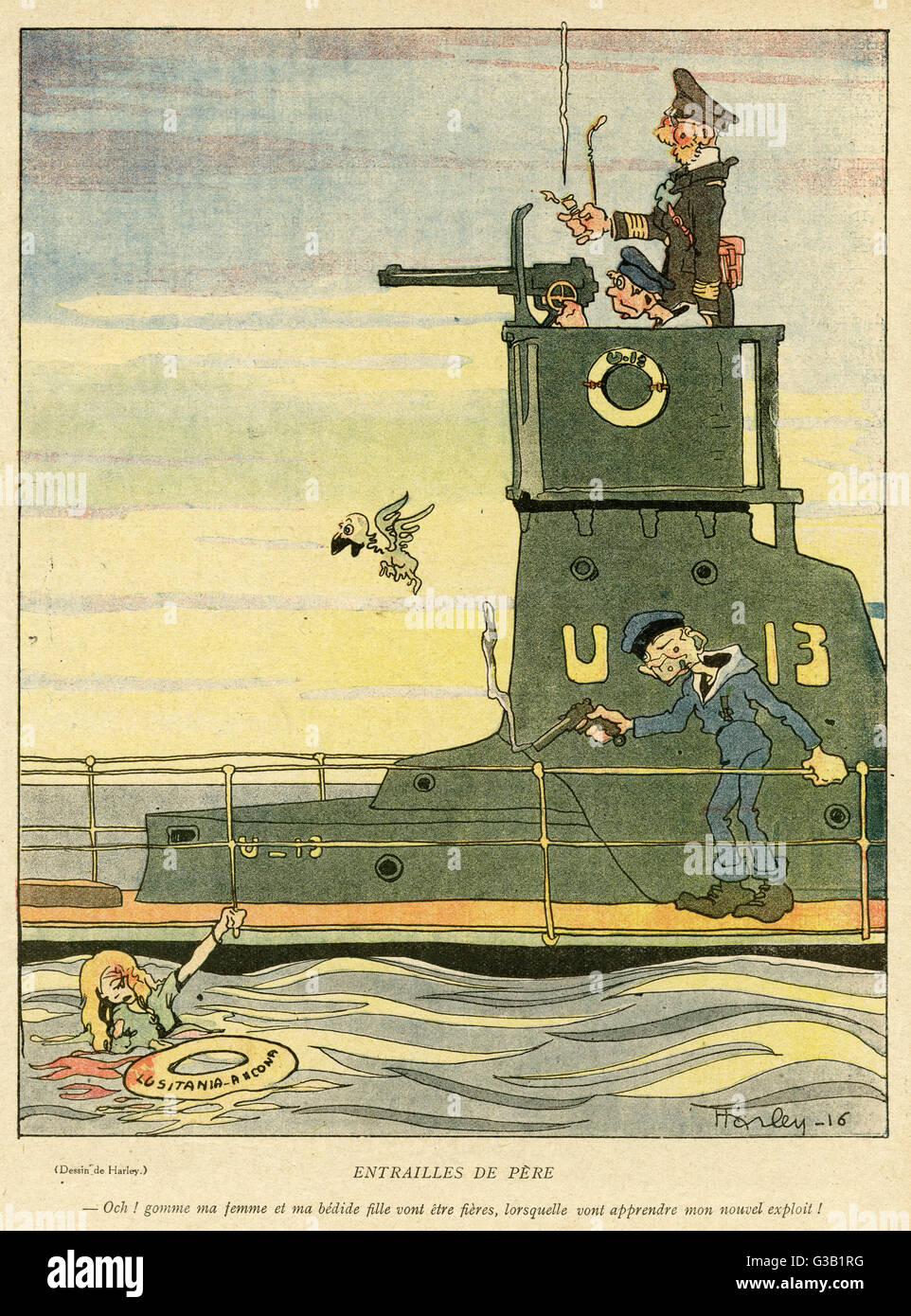 Cartoon, How proud... WW1 Stock Photo - Alamy