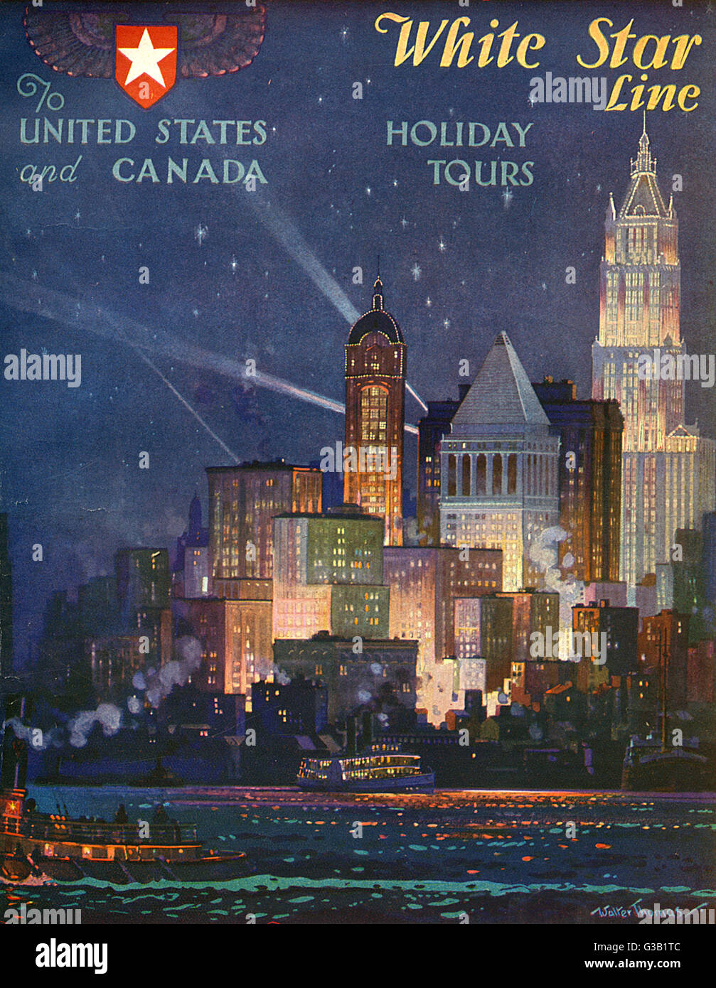 ADVERT/WHITE STAR TO USA Stock Photo - Alamy