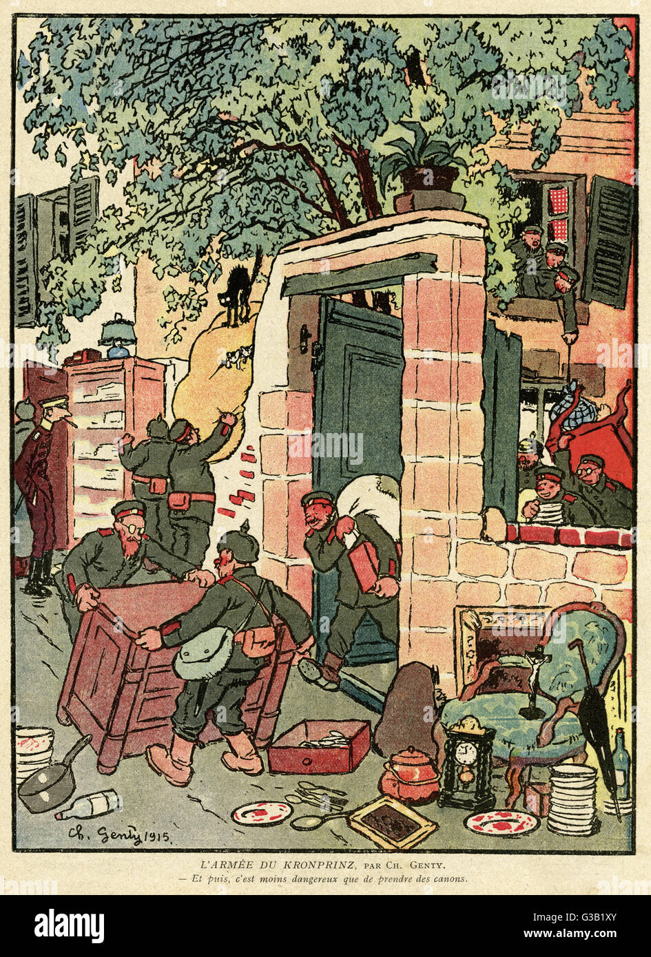 Cartoon, Crown Prince's Army, WW1 Stock Photo - Alamy