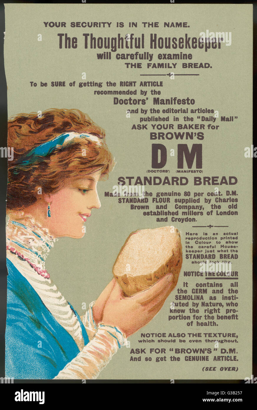 Advertisement - Brown's Bread Stock Photo - Alamy