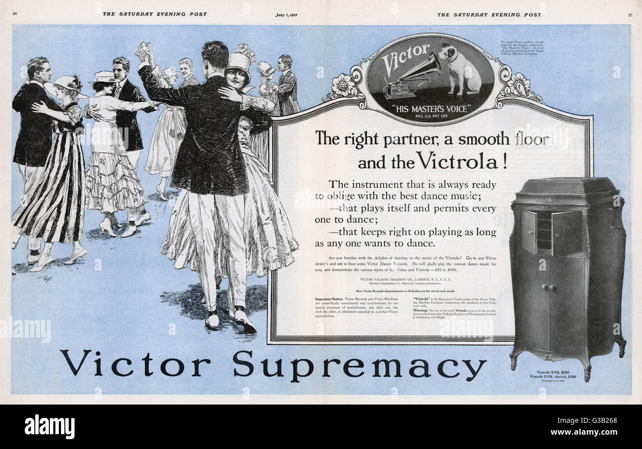 Gramophone advert hi-res stock photography and images - Alamy