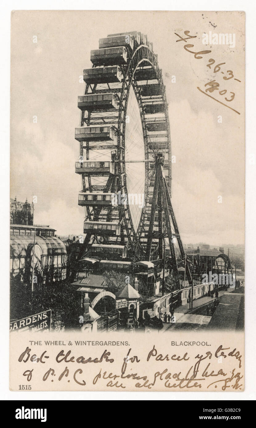 BLACKPOOL/BIG WHEEL 1903 Stock Photo - Alamy